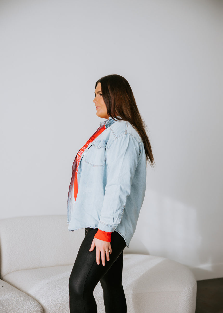 Curvy Ryah Denim Shirt – Lauriebelles