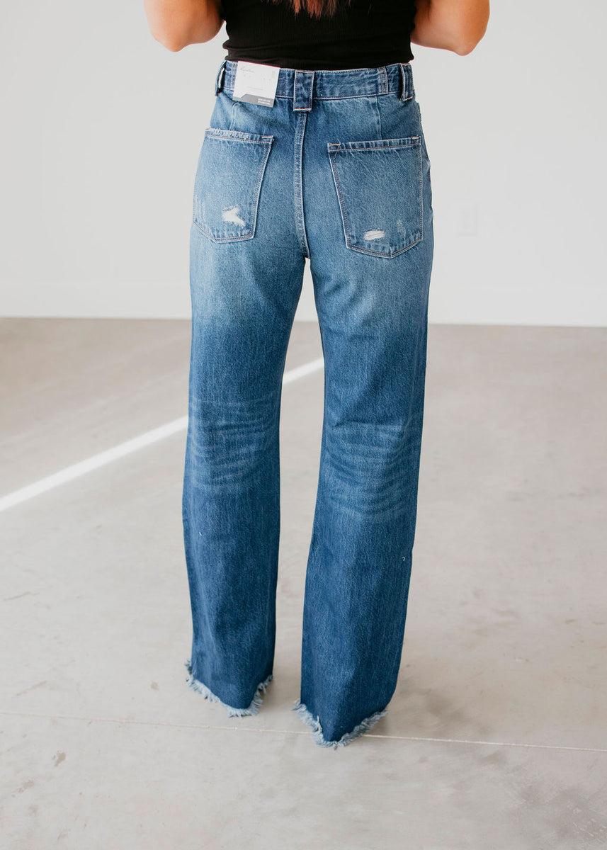 Mikayla KanCan Fray Hem Flare Jean – Lauriebelles
