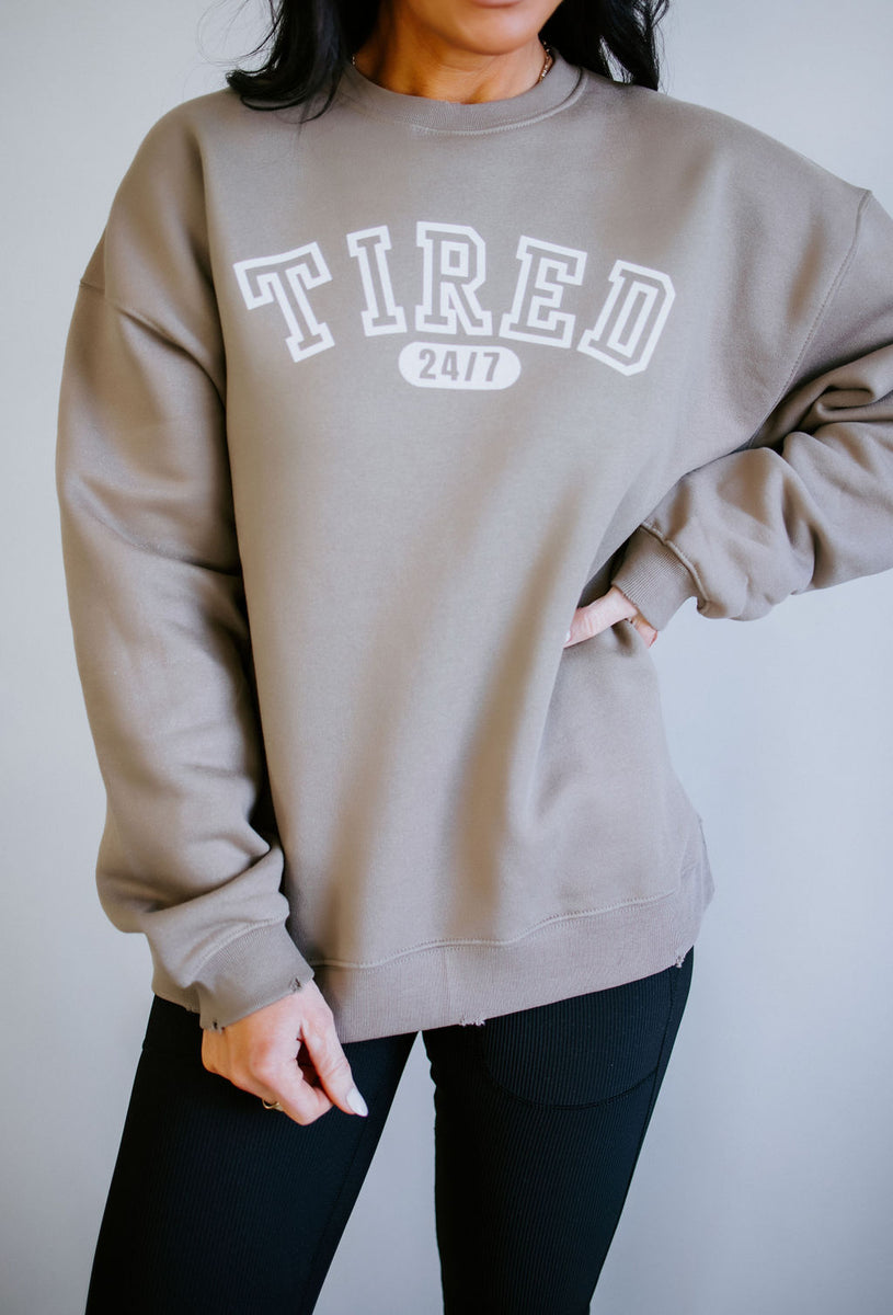 Tired 24-7 Graphic Crew – Lauriebelles
