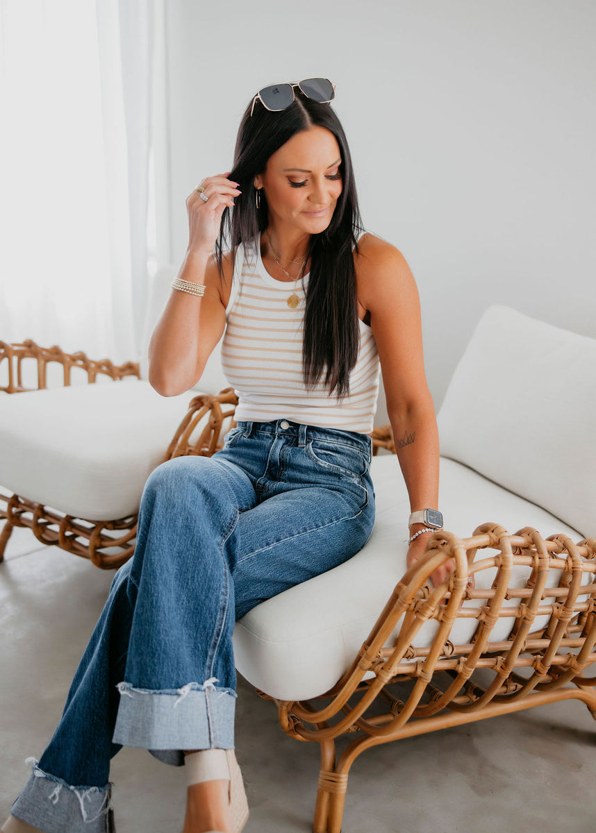 Kendal Striped Knit Tank – Lauriebelles