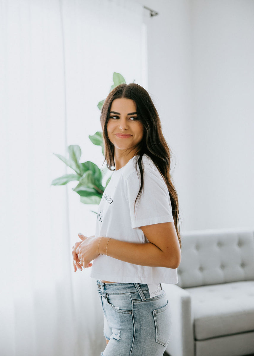 You Make Me Smile Crop Tee – Lauriebelles