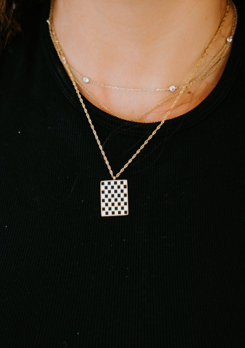 Kinder Checkerboard Necklace – Lauriebelles