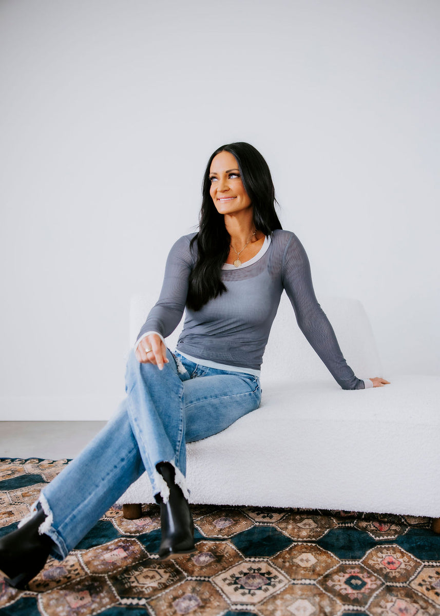 Bria Double Layer Mesh Top – Lauriebelles