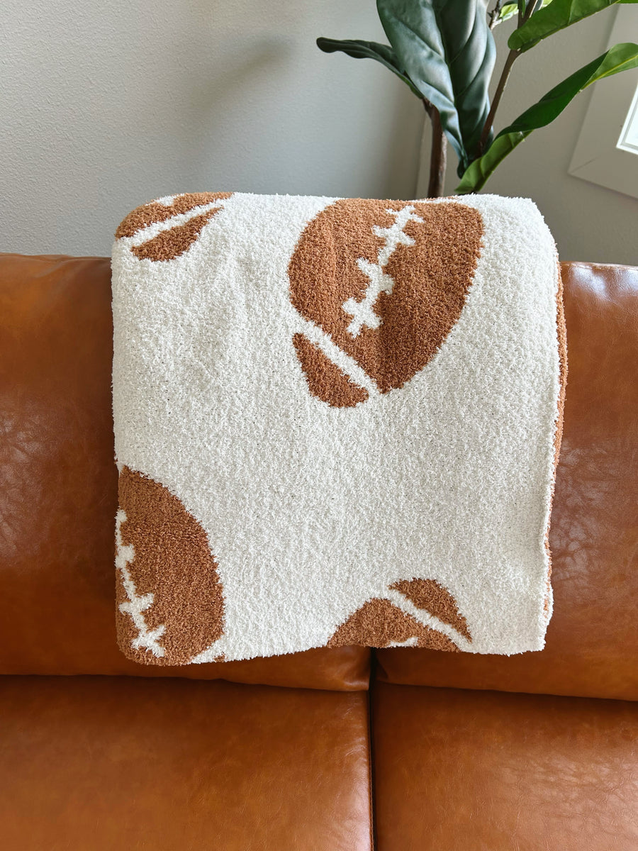 Football Patterened Throw Blanket – Lauriebelles