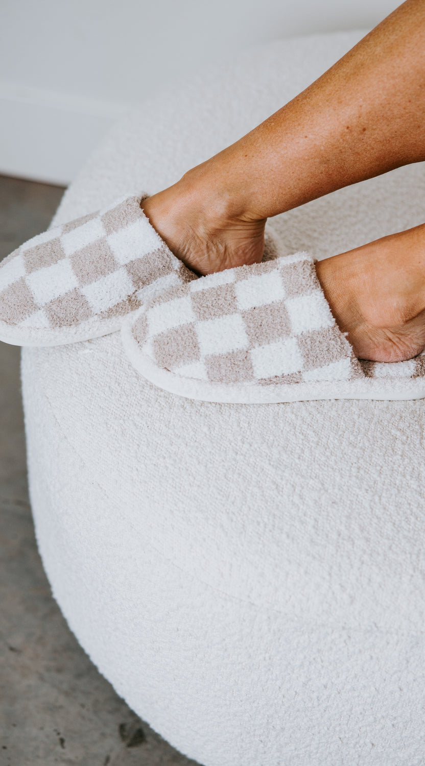 Check Back Slippers – Lauriebelles