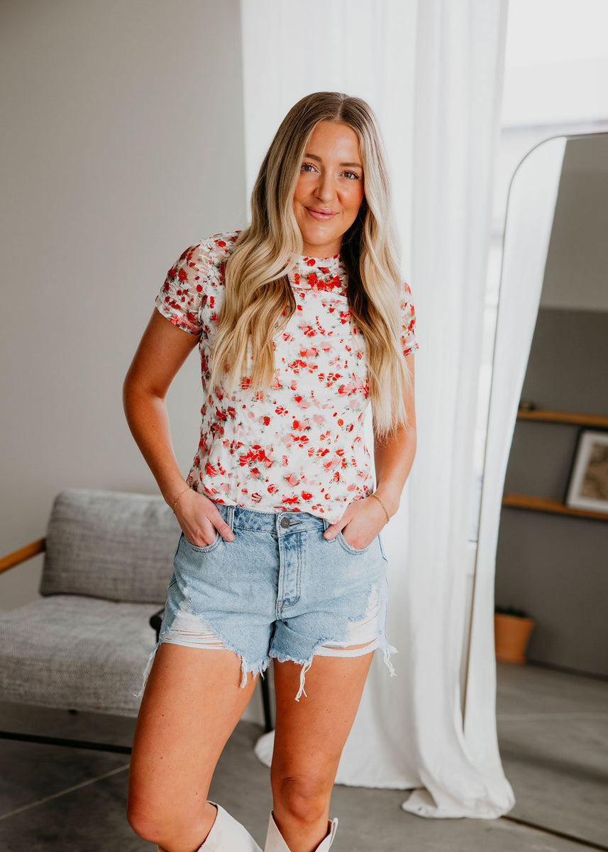 Wells Floral Mesh Top – Lauriebelles