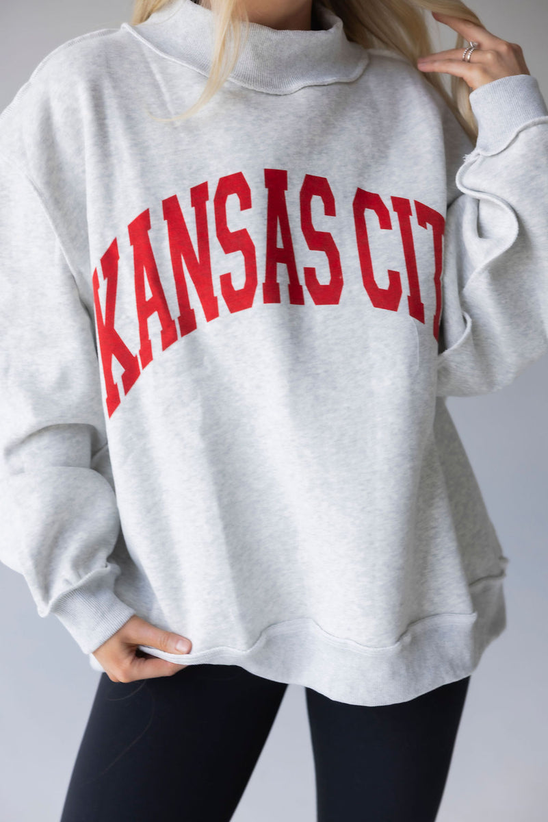 Kansas City Reversible Mock Neck Sweatshirt – Lauriebelles