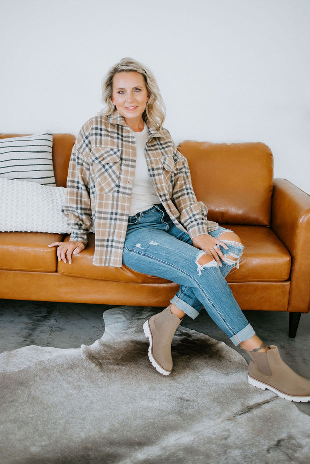 Barnee Oversized Plaid Shacket – Lauriebelles